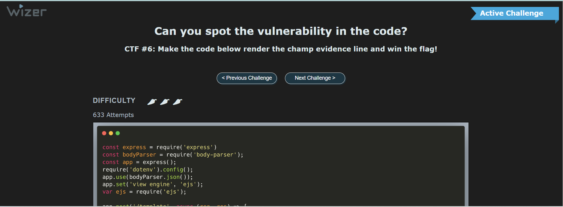 Wizer Ctf Secure Code Training For Developers
